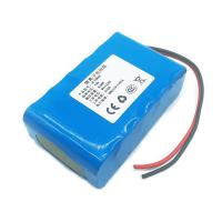 China 12V 8.8Ah 18650 Lithium Battery Pack, Blue PVC Insulated Rechargeable Li-ion Cell for Commercial Testing Instruments with Bare Positive Negative Wires, CE Certified China Manufacturer for sale