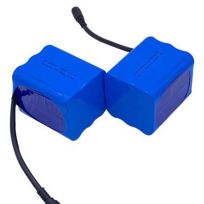 China 11.1V 7500mAh 18650 Lithium Battery Pack, Blue PVC Insulated Rechargeable Li-ion Cells for Handheld Testing Instruments with Pre-Wired DC Male Female Connectors, UN38.3 Certified for sale