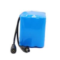 China Custom 11.1V 9000mAh Lithium Battery Pack, Blue PVC Insulated Rechargeable Li-ion Cell with Pre-Wired DC Male & Female Connectors for Smart Sensor, Made in China for sale