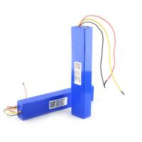 China CE 3300mAh 24V Slim Vertical Strip 18650 Lithium Ion Battery Pack, Blue PVC Heat Shrink Bare Main Wires & Balance Tap Wires Built-in BMS Rechargeable Li-ion Battery for Sweeping Devices for sale
