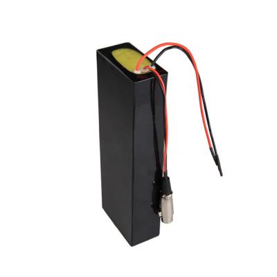 China Sumsung 30Ah 24V Long Slim Black Plastic Enclosure 18650 Lithium Ion Battery Pack Built-in BMS XLR 3-Pin Connector Rechargeable Li-ion Battery for Balance Bike, MSDS China Factory for sale