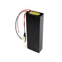 China Sumsung 30Ah 24V Long Slim Black Plastic Enclosure 18650 Lithium Ion Battery Pack Built-in BMS XLR 3-Pin Connector Rechargeable Li-ion Battery for Balance Bike, MSDS China Factory for sale