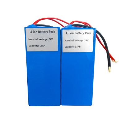 China 13Ah 24V Li-ion Battery Pack with 2Pin White JST Connector, Blue PVC Wrapped Rechargeable Lithium Storage Battery for Wheelchair，UN38.3 Compliant Made in China for sale