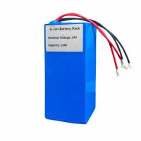 China 13Ah 24V Li-ion Battery Pack with 2Pin White JST Connector, Blue PVC Wrapped Rechargeable Lithium Storage Battery for Wheelchair，UN38.3 Compliant Made in China for sale