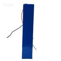 China 10Ah 24V Long Strip 18650 Lithium Ion Battery Pack with Bare Red Black Silicone Wires, Blue PVC Wrapped Rechargeable Li-ion Storage Battery with FCC CE Certified Label for Electric Scooter for sale