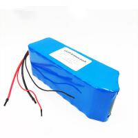 China 12.8Ah 24V 18650 Lithium Ion Battery Pack Blue PVC Heat Shrink Wrapped with Bare Red Black Silicone Wires, Li-ion Storage Battery for E-Scooter, CB China Manufacturer for sale