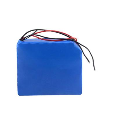 China 24V 24Ah  18650 Lithium Ion Battery Pack, Dual Group Red Black Stripped Bare Wire Built-in BMS for Portable Household Appliances, CE China Manufacturing Factory for sale