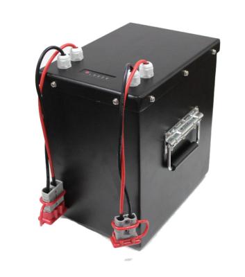 China Custom 120Ah 24V LiFePO4 Lithium Iron Phosphate Battery Pack，Metal Enclosure with Dual Anderson Quick Disconnect Plugs for E-Boat Golf Cart，MSDS China Manufacturer for sale