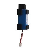 China 7.5Ah 24V 18650 Lithium Ion Battery Pack with Anti-Vibration Rubber Shock Pads JST 2P White Connector for Car Monitoring, MSDS Compliant Made in China for sale
