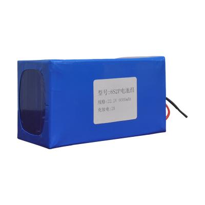 China 6000mAh 24V 18650 Rechargeable Lithium Ion Battery Pack with Red Black Wire Lead for Mini DC Water Pump，RoHS Compliant Made in China for sale