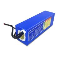 China 12Ah 48V LiFePO4 Lithium Battery Pack, Long Strip Blue PVC Waterproof Lithium Iron Phosphate Battery with T-Type Power Plug & Signal Terminal Wire for Electric Bike, MSDS Certified for sale