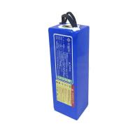 China 12Ah 48V LiFePO4 Lithium Battery Pack, Long Strip Blue PVC Waterproof Lithium Iron Phosphate Battery with T-Type Power Plug & Signal Terminal Wire for Electric Bike, MSDS Certified for sale