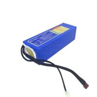 China 12Ah 48V LiFePO4 Lithium Battery Pack, Long Strip Blue PVC Waterproof Lithium Iron Phosphate Battery with T-Type Power Plug & Signal Terminal Wire for Electric Bike, MSDS Certified for sale