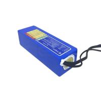 China 12Ah 48V LiFePO4 Lithium Battery Pack, Long Strip Blue PVC Waterproof Lithium Iron Phosphate Battery with T-Type Power Plug & Signal Terminal Wire for Electric Bike, MSDS Certified for sale