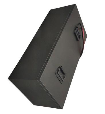 China 60Ah 48V LiFePO4 Lithium Battery Pack with Dual Recessed Top Carry Handles & Thick Red-Black Output Wires for Golf Cart Battery, IEC62133 China Manufacturer for sale
