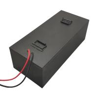 China 60Ah 48V LiFePO4 Lithium Battery Pack with Dual Recessed Top Carry Handles & Thick Red-Black Output Wires for Golf Cart Battery, IEC62133 China Manufacturer for sale