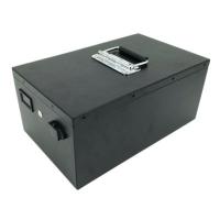 China 40Ah 60V LiFePO4 Lithium Battery Pack with Side Latch Lock & Top Metal Carry Handle for Warehouse Automation Equipment, CE China Manufacturing Factory for sale