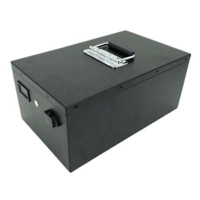China 40Ah 60V LiFePO4 Lithium Battery Pack with Side Latch Lock & Top Metal Carry Handle for Warehouse Automation Equipment, CE China Manufacturing Factory for sale