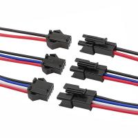 China OEM Custom Wire Harness | SM Male-Female Connector Cable (2.54mm Pitch) — Wire-to-Wire Battery Charging Interface, 2P/3P/4P Terminal Power Cord for LED Lights | China Factory Low MOQ for sale