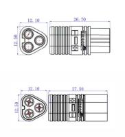 China Wire Harness Suppliers Amass MT60 3.5MM Male Female Connector Plug 30CM 12CM Wire Silicone Cables — 3-Pin XT60 Connector Terminal Wire for Electric Vehicles, RC Models, Drones, and Lithium Batteries for sale