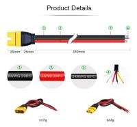 China OEM ODM Wiring Solutions Amass AS150U Male Female Connector with Signal Pin And 8AWG Short Silicone Wire China Cable Harness Manufacturers Produce Custom Drone Wiring Harnesses for sale