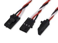 China Drone Wiring Harness & UAV Cable Solutions 2x 200mm 22AWG JR-Style Male to Male Twisted Silicone Servo Lead- Ultra-Flexible Signal Cable for Prusa i3 MK3S/3S+ IR Filament Sensor & FC/RX Connections for sale