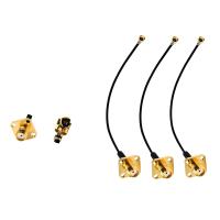 China Precision Terminal Wire Assembly | Custom RG1.13 RF Coaxial Cable, IPEX/U.FL Female to SMA Female 4-Hole Flange Connector for Drone Antenna Wiring Harness | ROHS Compliant Made in China for sale