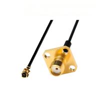 China Precision Terminal Wire Assembly | Custom RG1.13 RF Coaxial Cable, IPEX/U.FL Female to SMA Female 4-Hole Flange Connector for Drone Antenna Wiring Harness | ROHS Compliant Made in China for sale
