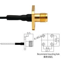 China Precision Terminal Wire Assembly | Custom RG1.13 RF Coaxial Cable, IPEX/U.FL Female to SMA Female 4-Hole Flange Connector for Drone Antenna Wiring Harness | ROHS Compliant Made in China for sale