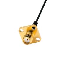 China Precision Terminal Wire Assembly | Custom RG1.13 RF Coaxial Cable, IPEX/U.FL Female to SMA Female 4-Hole Flange Connector for Drone Antenna Wiring Harness | ROHS Compliant Made in China for sale