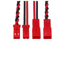 China China Custom Cable Assembly Manufacturer | Custom 2.54mm 2Pin Twisted Pair Cable, Red Straight Dupont to Angled Dupont Connector Wire Harness for Meteorological Drone for sale