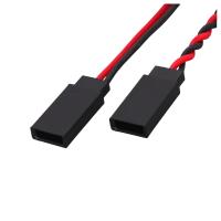 China China Custom Cable Assembly Manufacturer | Custom 2.54mm 2Pin Twisted Pair Cable, Red Straight Dupont to Angled Dupont Connector Wire Harness for Meteorological Drone for sale