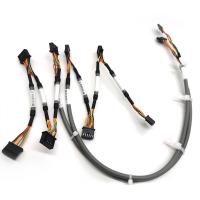 China Flexible Custom Wire Harness | Custom Gray Anti-Interference Cable with Printed Mark Heat Shrink Tube， Multi-Branch Inverter Signal Wire Harness for Small CNC Equipment | China Wire Harness Factory for sale