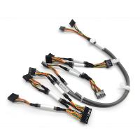 China Flexible Custom Wire Harness | Custom Gray Anti-Interference Cable with Printed Mark Heat Shrink Tube， Multi-Branch Inverter Signal Wire Harness for Small CNC Equipment | China Wire Harness Factory for sale