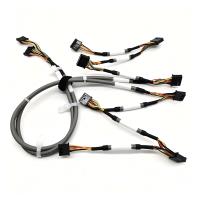 China Flexible Custom Wire Harness | Custom Gray Anti-Interference Cable with Printed Mark Heat Shrink Tube， Multi-Branch Inverter Signal Wire Harness for Small CNC Equipment | China Wire Harness Factory for sale