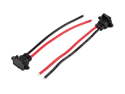 China Flexible Custom Wire Harness | Dual End Flange Mount IEC C8 Figure 8 Female Socket Wiring Harness for Electric Scooter | Made in China Factory for sale