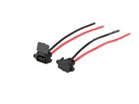 China Flexible Custom Wire Harness | Dual End Flange Mount IEC C8 Figure 8 Female Socket Wiring Harness for Electric Scooter | Made in China Factory for sale