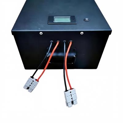 China 24V 100Ah LiFePO4 Lithium Battery Pack Metal Enclosure Built-in LCD Screen Dual Anderson Connectors for Solar Storage，IEC62133 China Manufacturer for sale