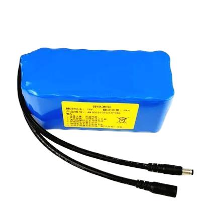 China 24V 8Ah 8650 Lithium Ion Battery Pack Blue PVC Heat Shrink DC Male Female Plug Built-in BMS Rechargeable Li-ion Battery for Portable Lighting , UN38.3 Certified for sale