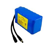 China 24V 8Ah 8650 Lithium Ion Battery Pack Blue PVC Heat Shrink DC Male Female Plug Built-in BMS Rechargeable Li-ion Battery for Portable Lighting , UN38.3 Certified for sale