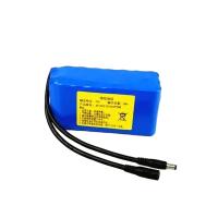 China 24V 8Ah 8650 Lithium Ion Battery Pack Blue PVC Heat Shrink DC Male Female Plug Built-in BMS Rechargeable Li-ion Battery for Portable Lighting , UN38.3 Certified for sale