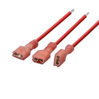 China Bespoke 6.3mm 250‑Series Fully Insulated Quick Disconnect Pre‑Crimped Wire Harness, 4‑Style Terminal Cable Assembly for Home Appliance, RoHS Compliant Made in China for sale