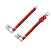 China Low MOQ Terminal Cable Assembly，Custom 90 Degree Flag‑Shaped Crimp Terminal Wire Harness, Pre‑Made Spade Jumper Wire for Battery Pack，UL Certified Factory for sale
