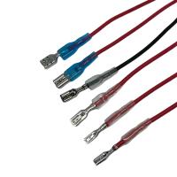 China Pre‑Crimped Straight Spade Female Terminal Jumper Wire Harness, 4.8mm 6.3mm Insulated Cable Assembly with Insulating Sheath & Heat Shrink Sealed End for Electric Stackers, UL Certified Factory for sale