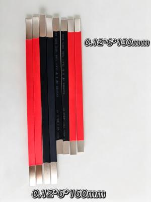 China Bulk Order Battery Nickel Strip, OEM 0.12*6*130/160mm Battery Nickel Strip, Pre‑Sleeved 105/120mm Black Heat‑Shrink Tube with Bare Tab on Both Sides for Battery, Monthly Supply Battery Nickel Tab for sale
