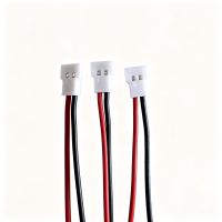 China Bulk Order Wire Harness,  Custom XH2.54-2P Connector Cable Assembly，24AWG Red Black Tinned End Wiring Harness for Electronics，China Wire Harness Supplier for sale