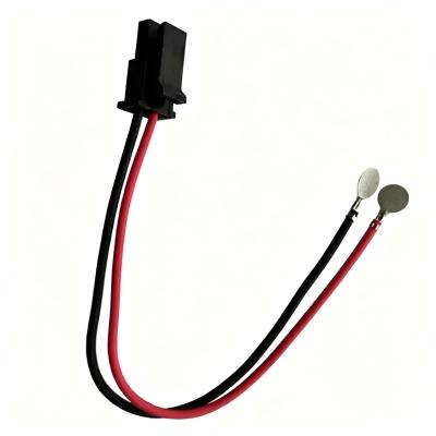 China OEM Bulk Order Molex 43645 2 Pin Snap Lock Connector Wire Harness, Red Black Cable with Round Nickel Disc Tabs for Energy Storage Battery Pack，China Electronic Wire Manufacturer for sale