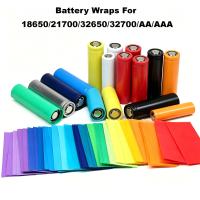China Pre-Cut PVC Heat Shrink Wraps For 18650/21700/32650/32700/AA/AAA Battery | High Quality PVC Heat Shrink Tubing For Battery Protection | Multiple Colors, White/ Black/ Clear/ Green/ Blue, -40°C~+105°C for sale