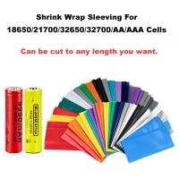 China Pre-Cut PVC Heat Shrink Wraps For 18650/21700/32650/32700/AA/AAA Battery | High Quality PVC Heat Shrink Tubing For Battery Protection | Multiple Colors, White/ Black/ Clear/ Green/ Blue, -40°C~+105°C for sale