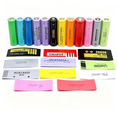 China Pre-Cut PVC Heat Shrink Wraps For 18650/21700/32650/32700/AA/AAA Battery | High Quality PVC Heat Shrink Tubing For Battery Protection | Multiple Colors, White/ Black/ Clear/ Green/ Blue, -40°C~+105°C for sale